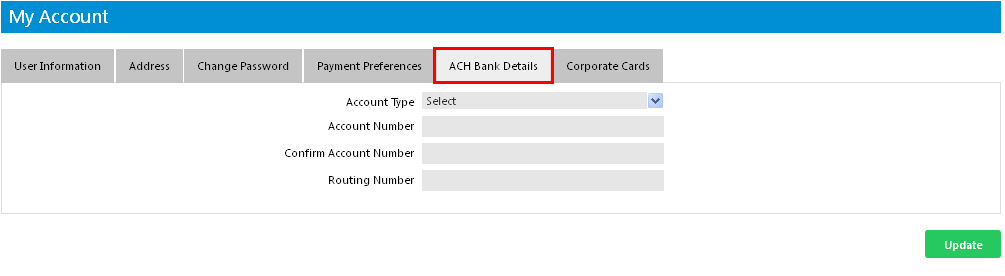 Configuring ACH Details